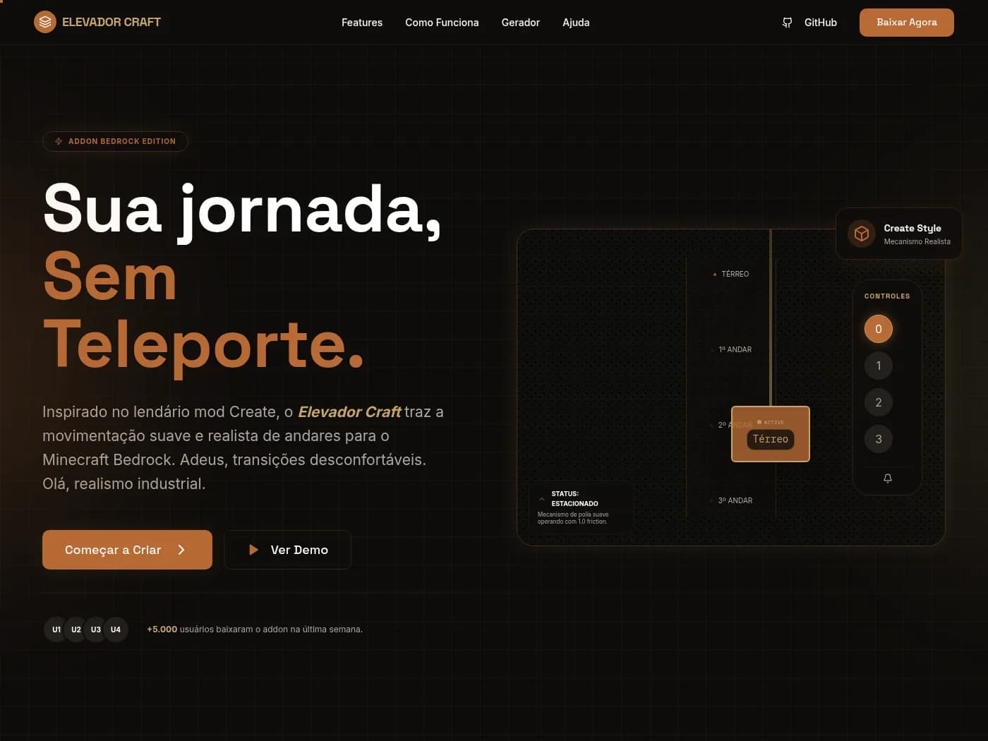 Elevador Craft Addon