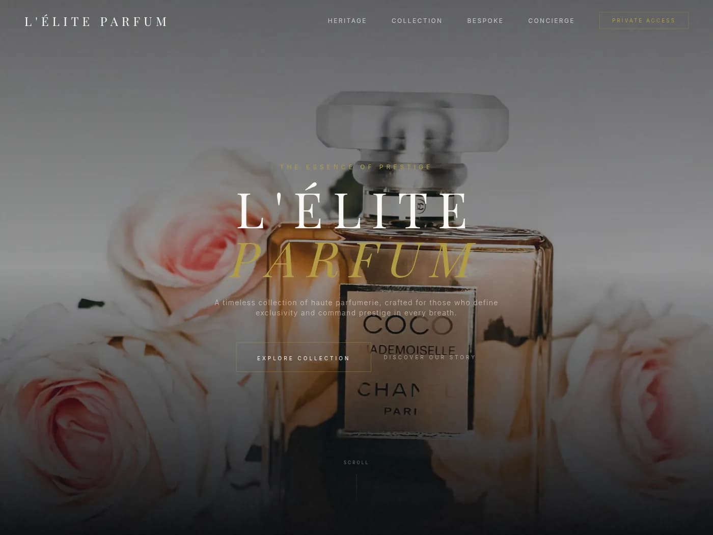 L'ÉLITE PARFUM Web Experience