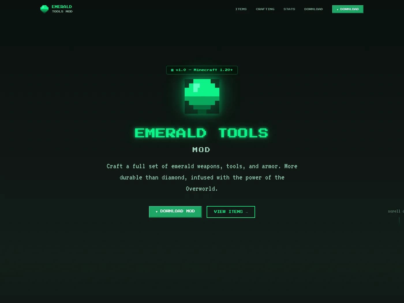 Emerald Tools Mod