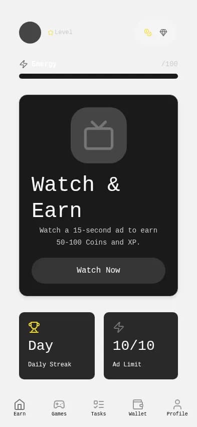 Emergency: Earn & Play Platform