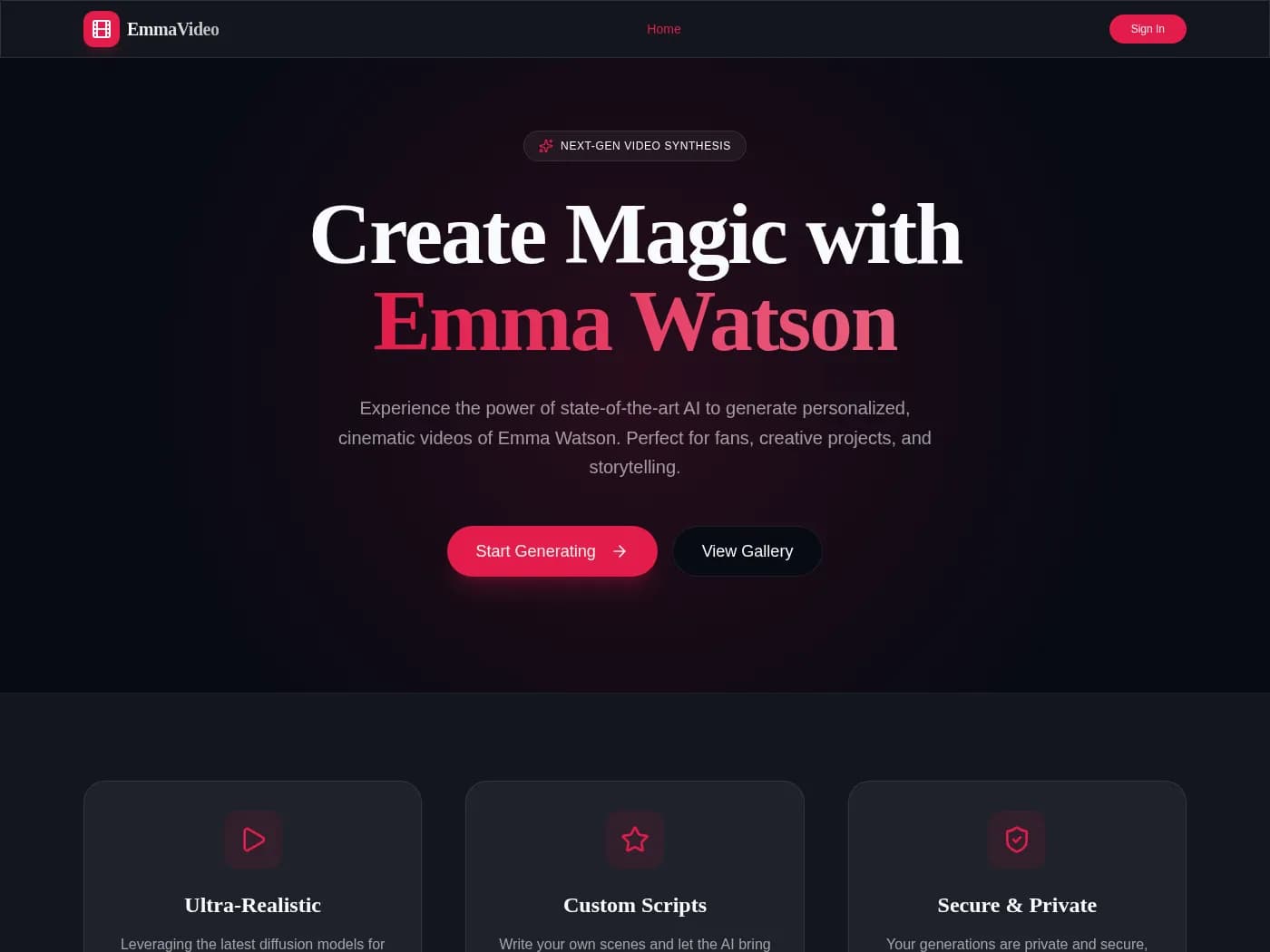 Emma Watson Video Generator