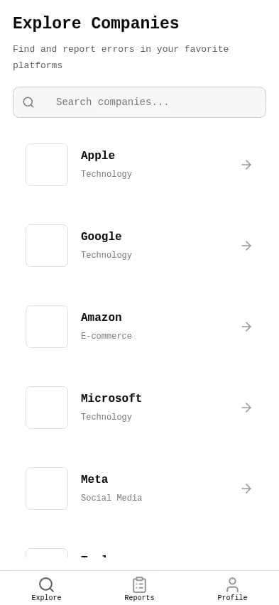 Empresa Web Error Finder