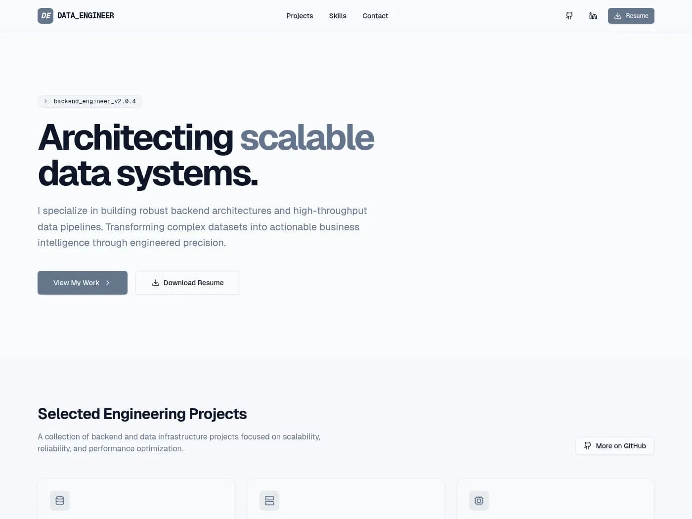 Data Engineer Portfolio
