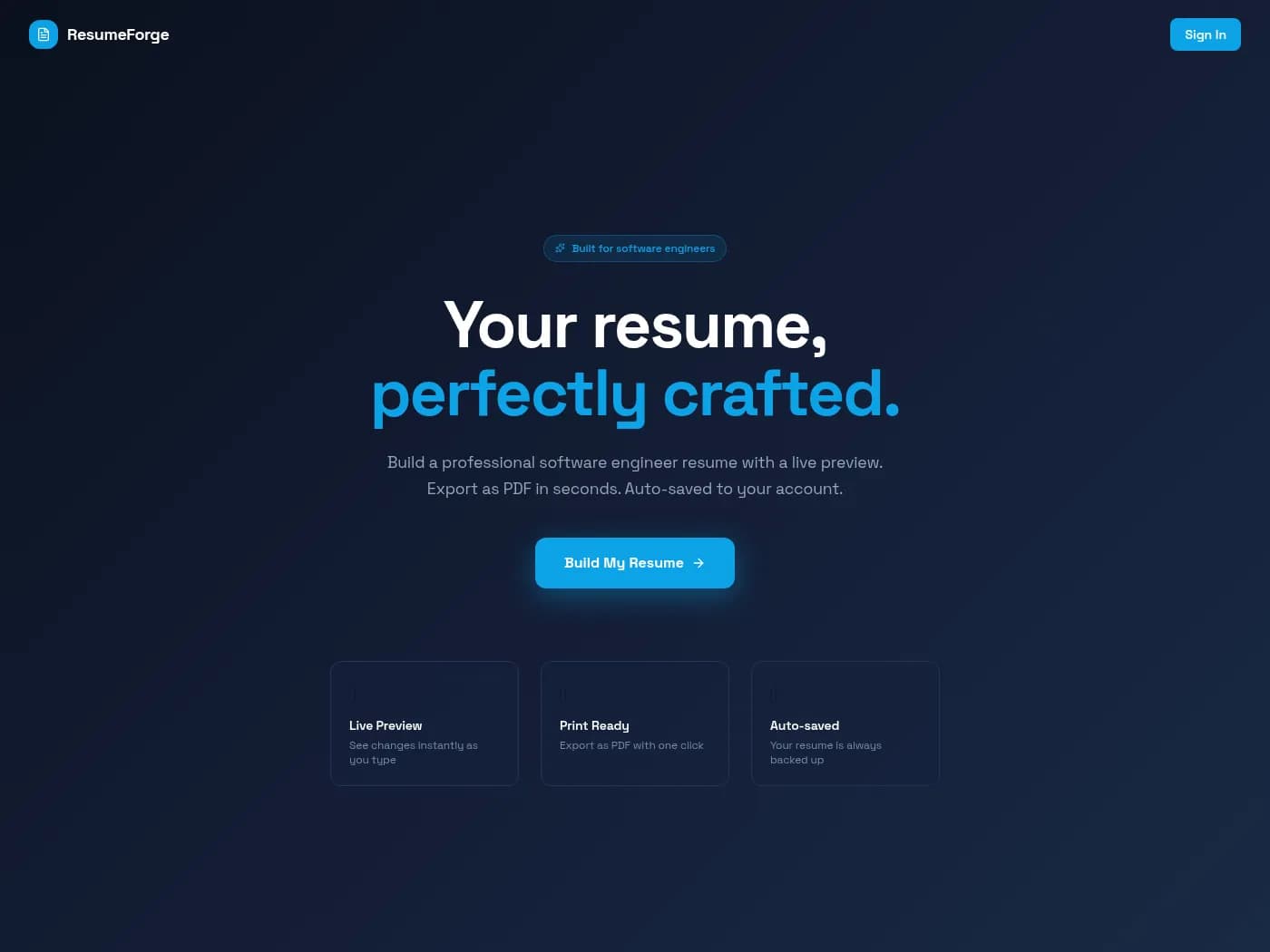 Engineer Resume Builder