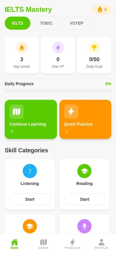 IELTS Mastery App
