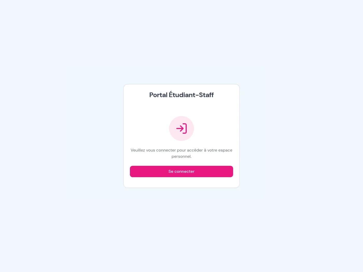 Portal Étudiant-Staff