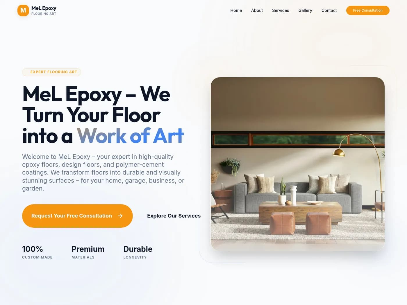 MeL Epoxy Landing Page