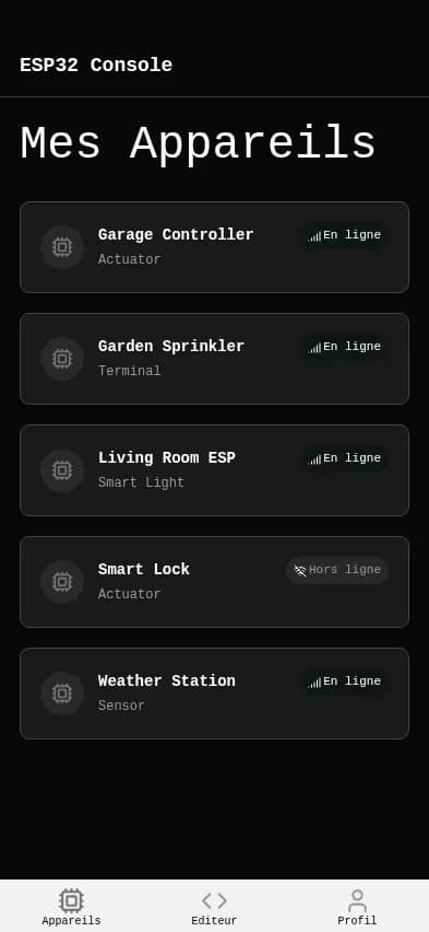 ESP32 Cloud Console