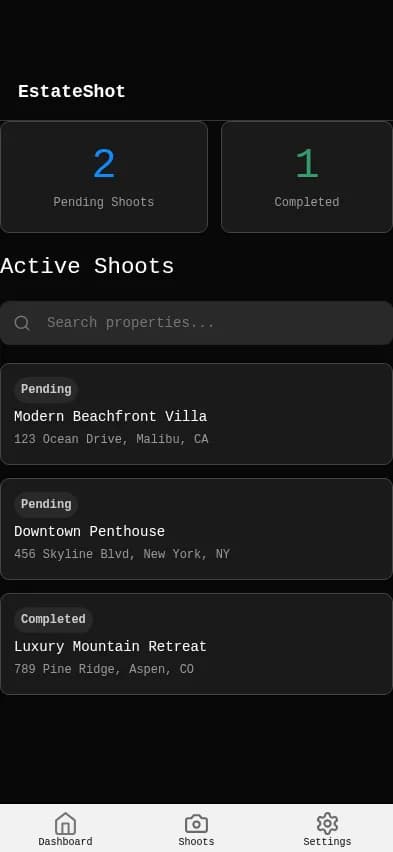 EstateShot Checklist