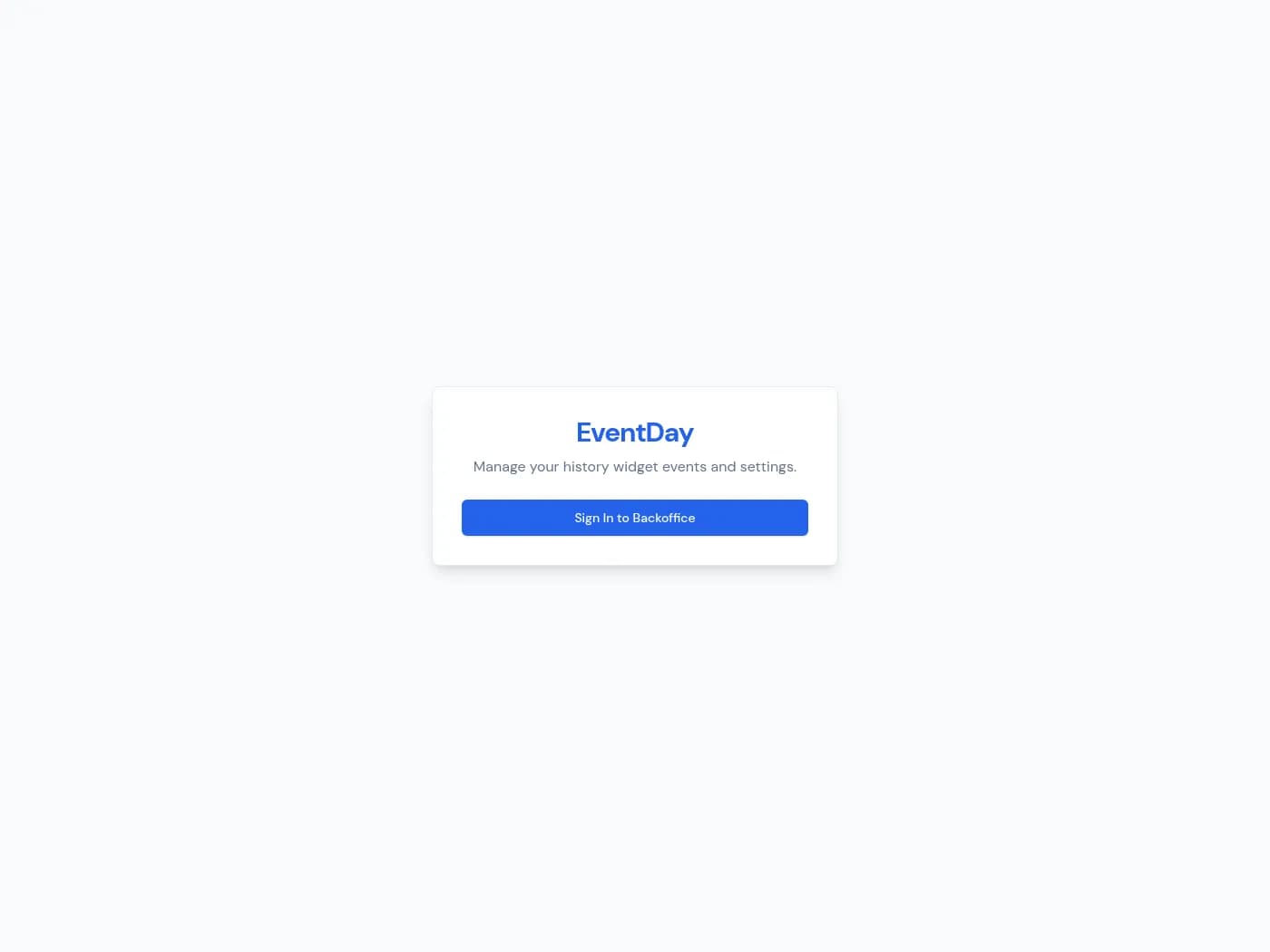 EventDay History Widget