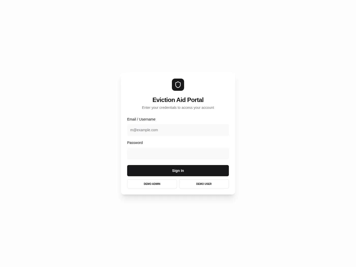 Eviction Aid Portal