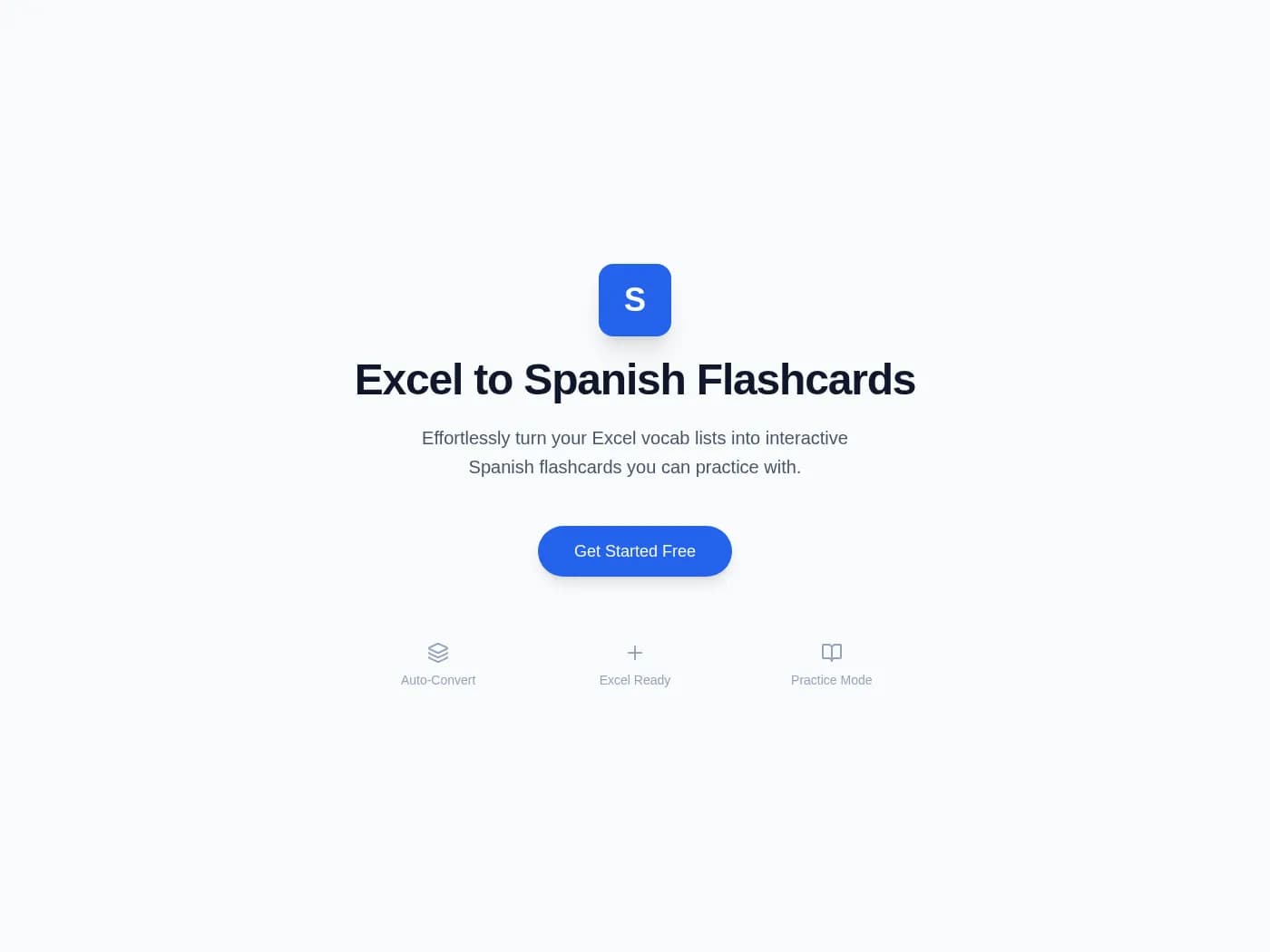 Excel Flashcard Spanish App