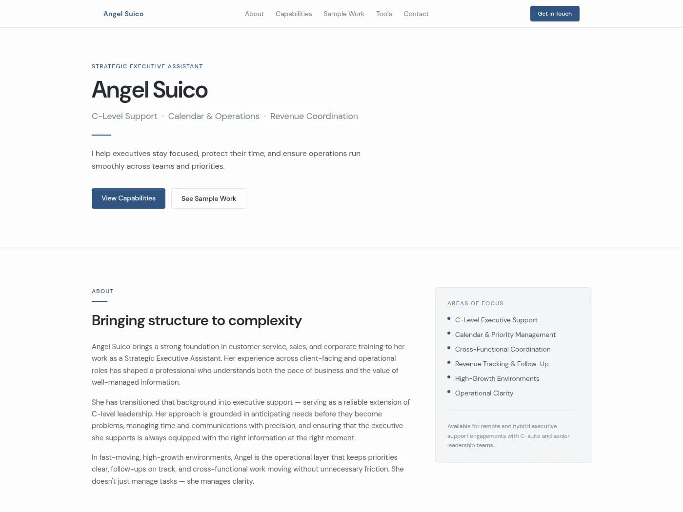 Executive Assistant Portfolio