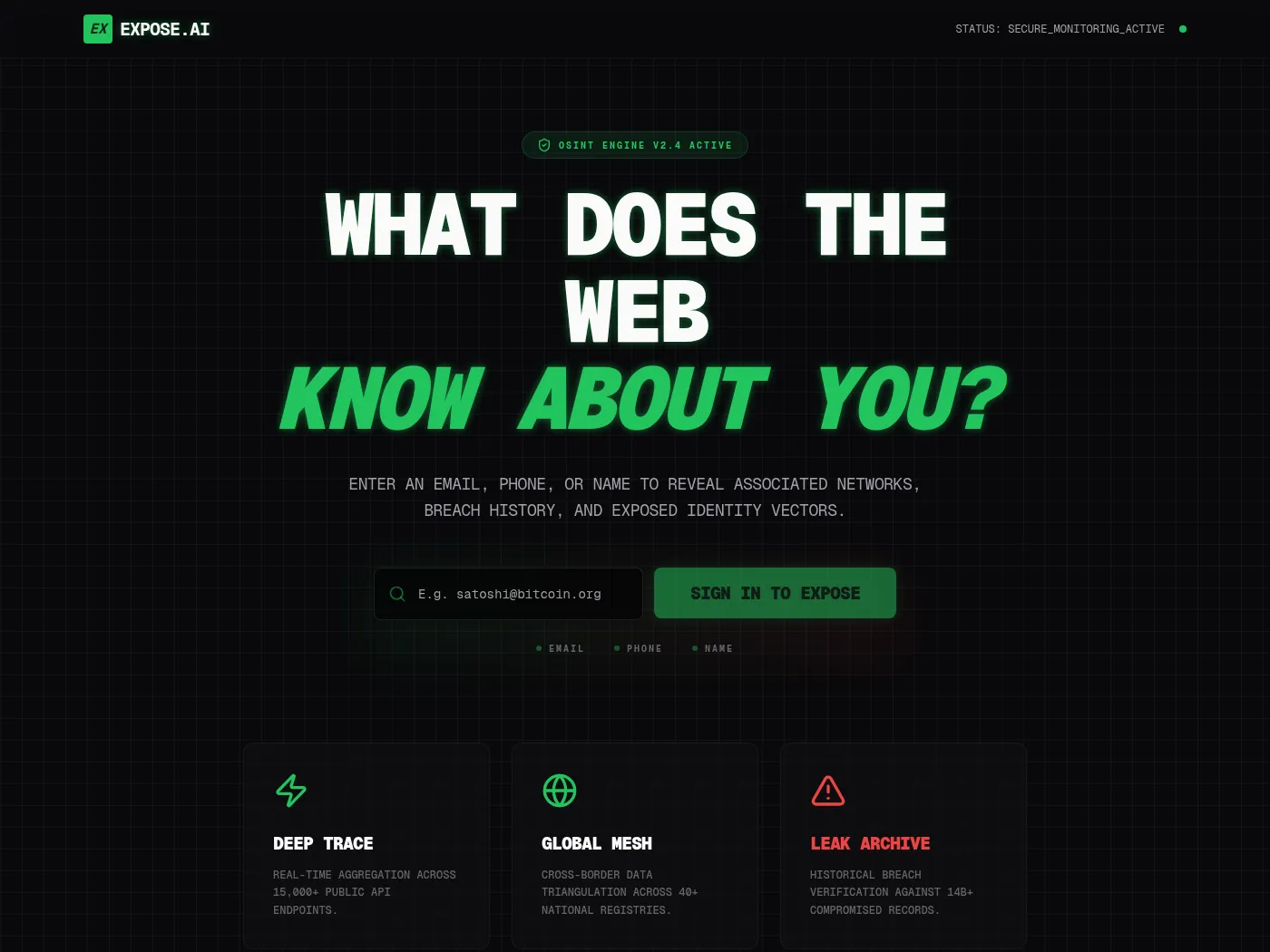 Expose.AI OSINT Checker