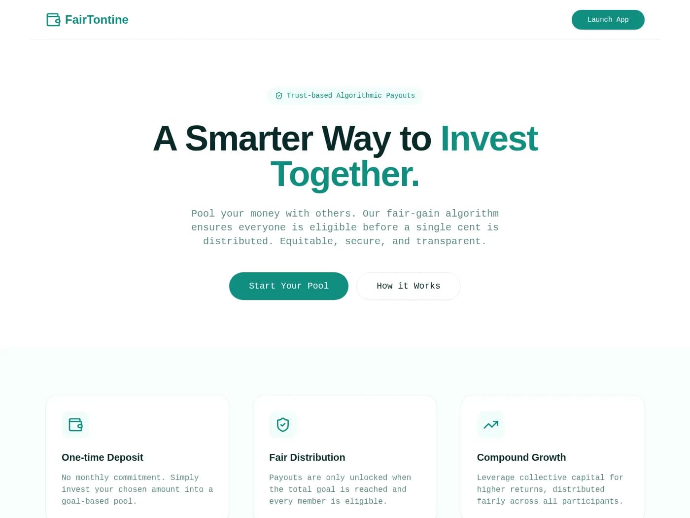 Fair Tontine App