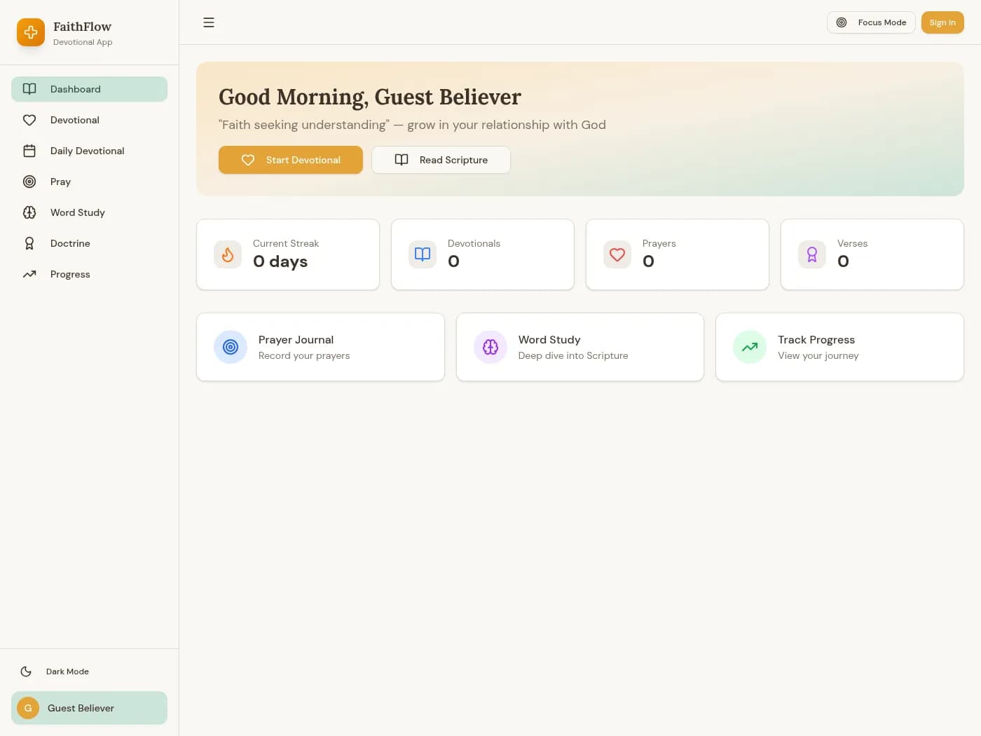 FaithFlow Devotional App