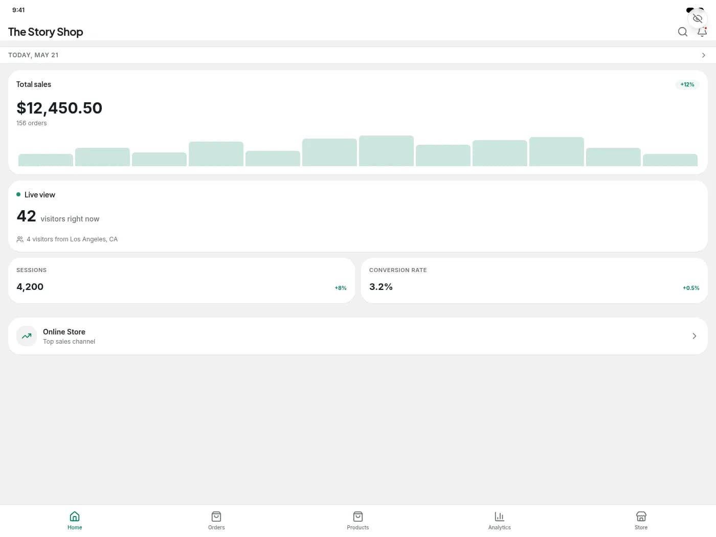 Shopify Story Dashboard