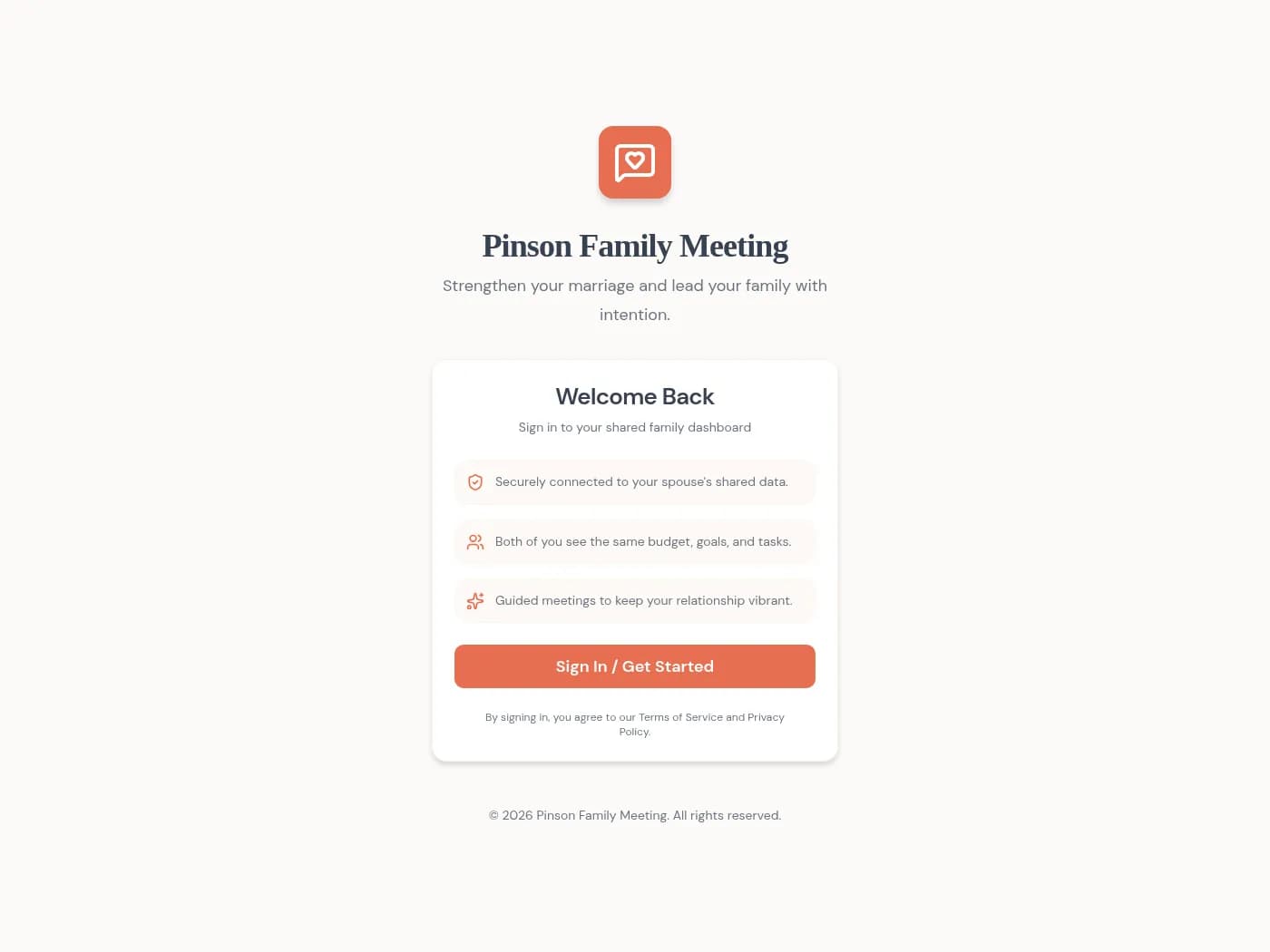 Pinson Family Meeting App