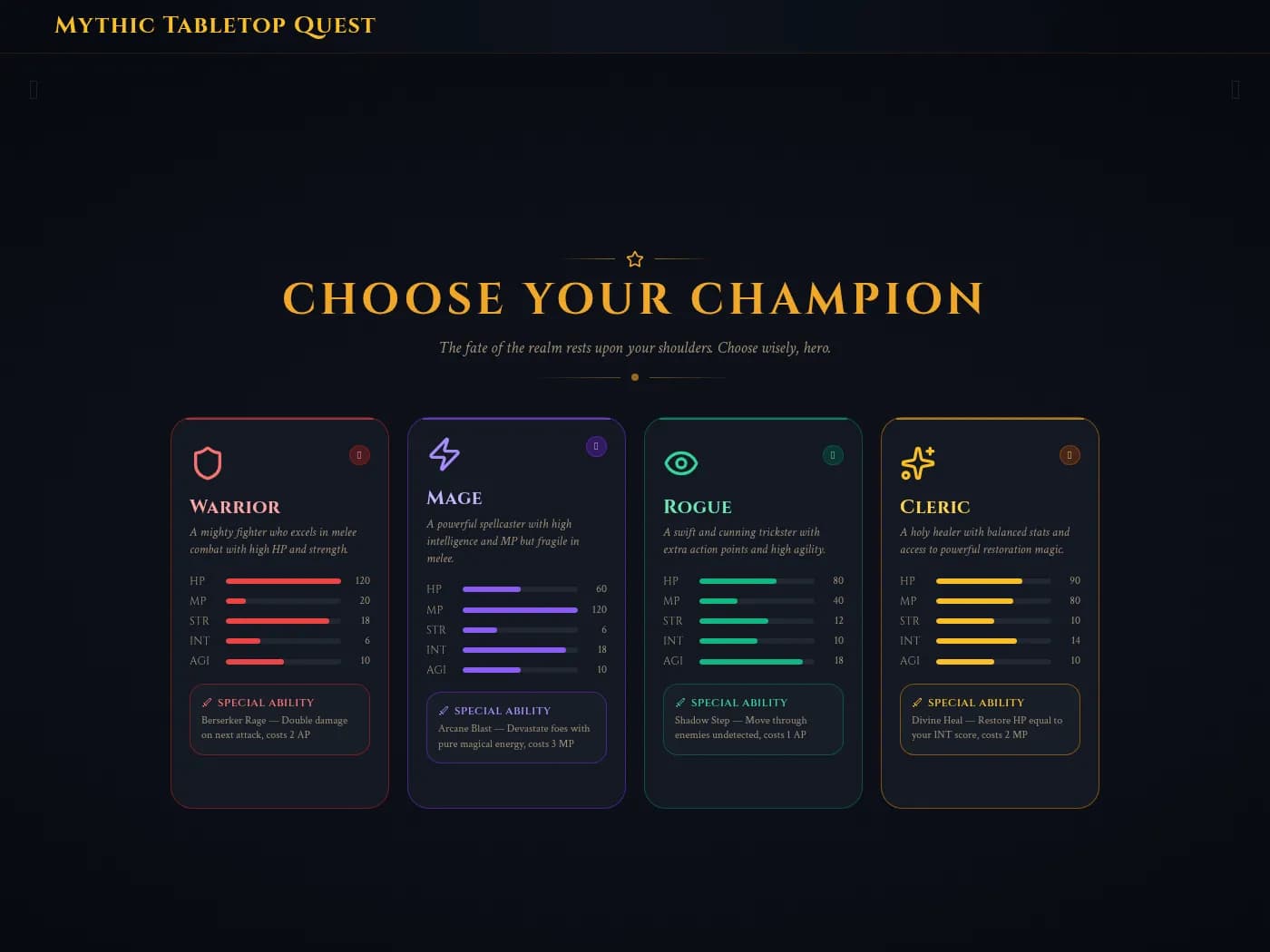 Mythic Tabletop Quest