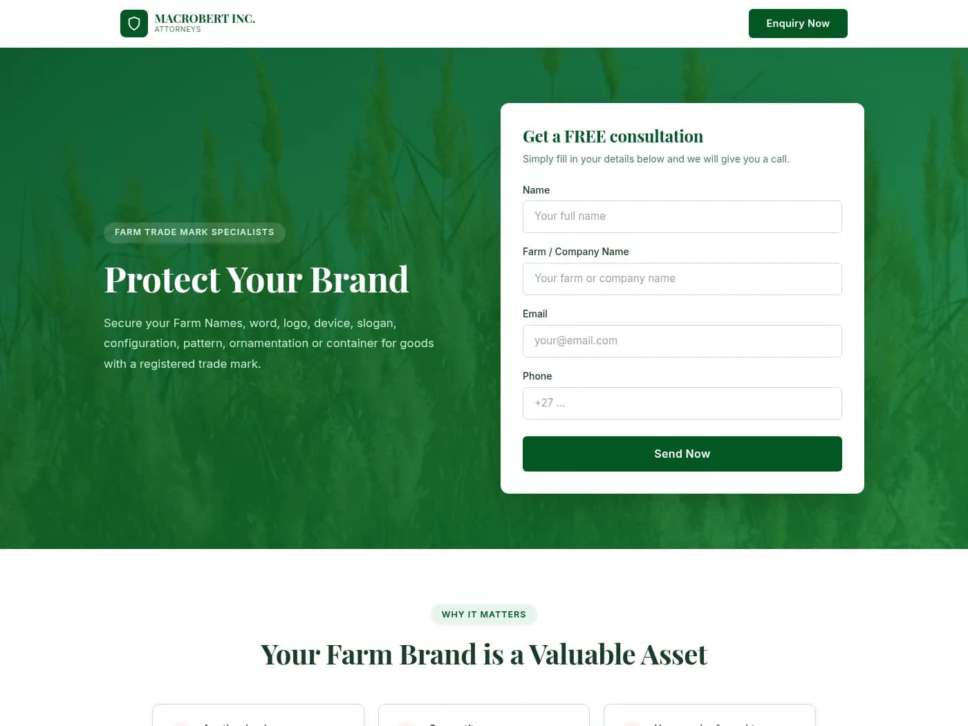 Farm TradeMark Landing