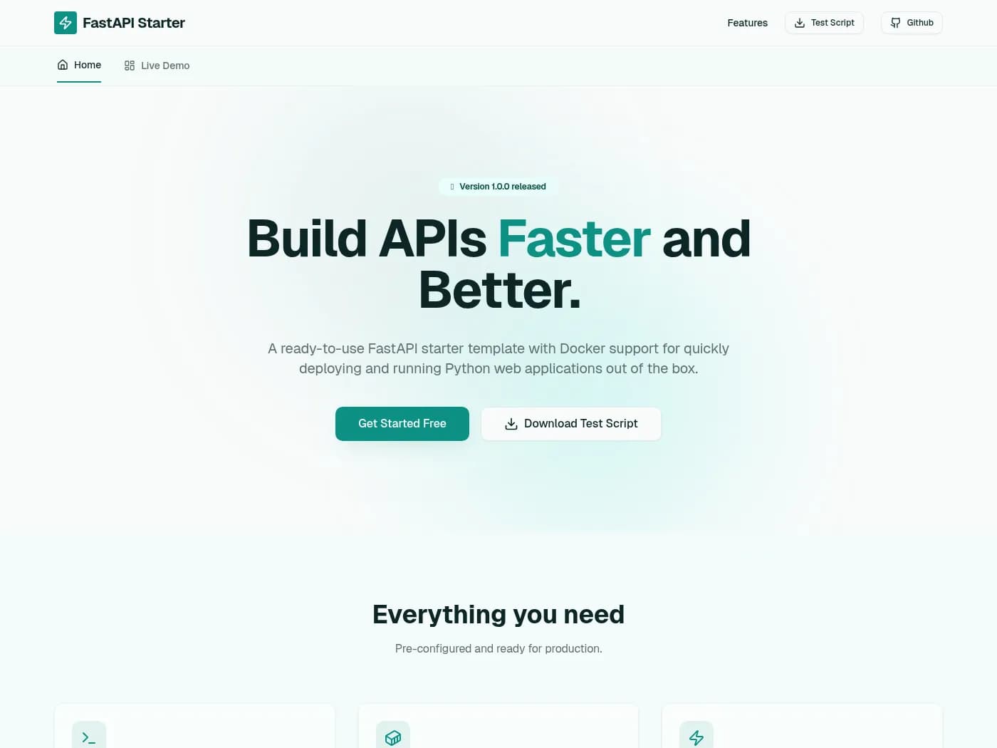 FastAPI Boilerplate Starter