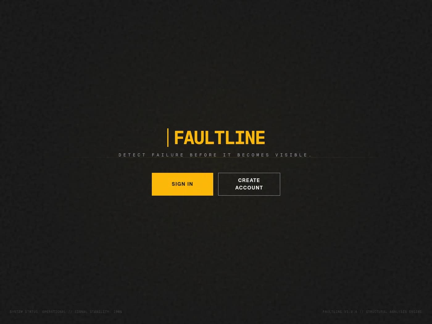 FAULTLINE Predictive Failure Platform