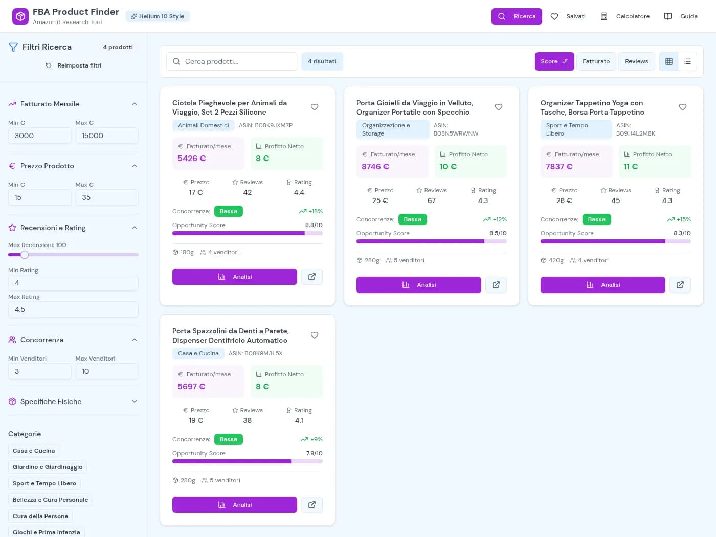 Amazon FBA Product Finder