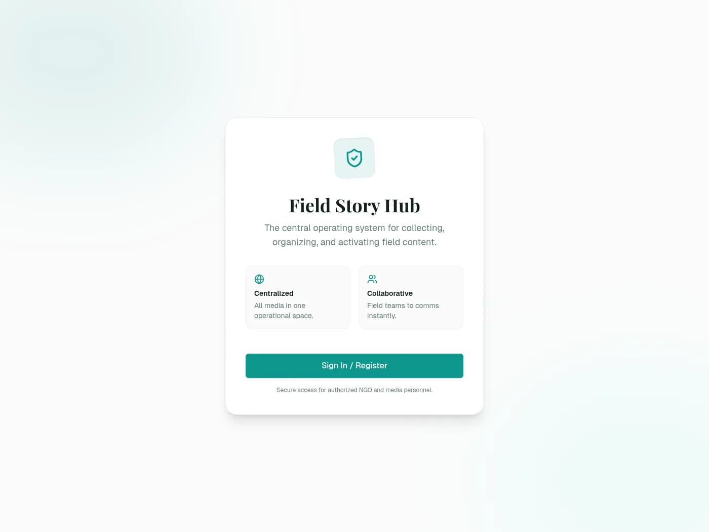Field Story Hub