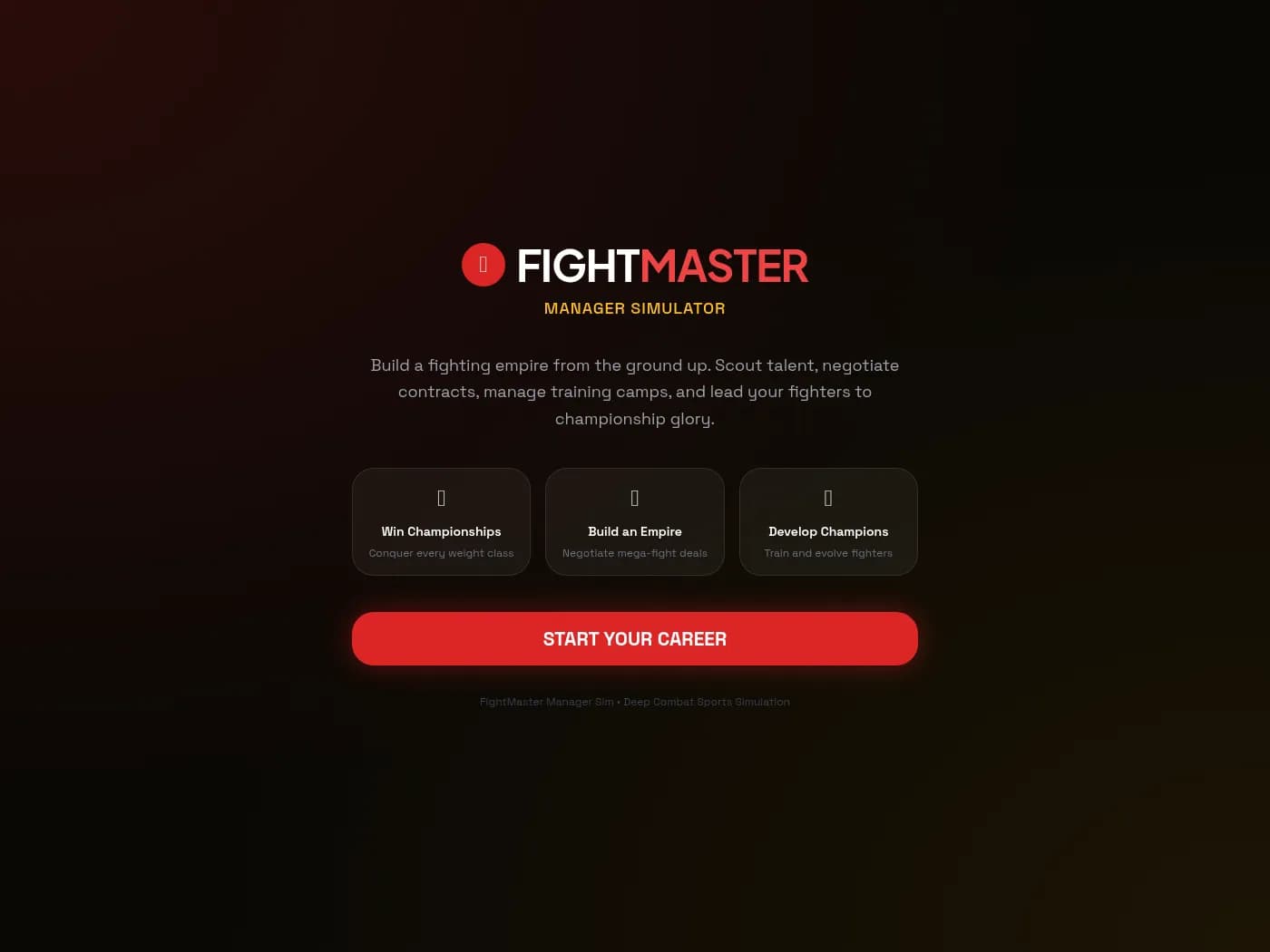 FightMaster Manager Sim