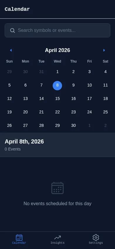 Finance Event Calendar