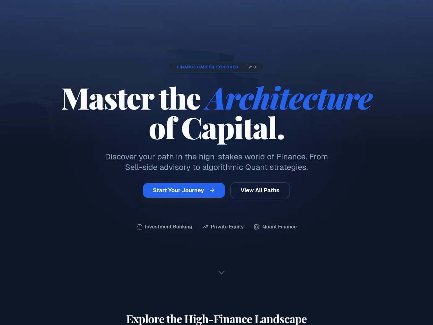Finance Career Explorer