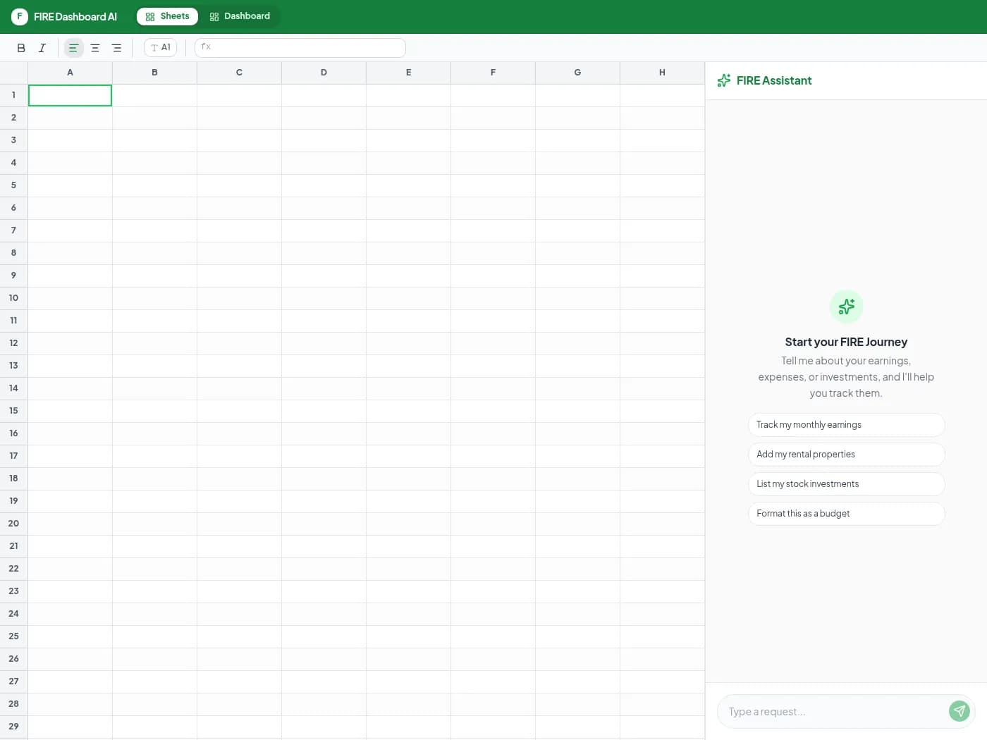 FIRE Excel Dashboard