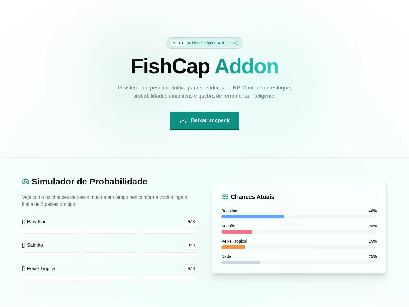 FishCap Minecraft Addon