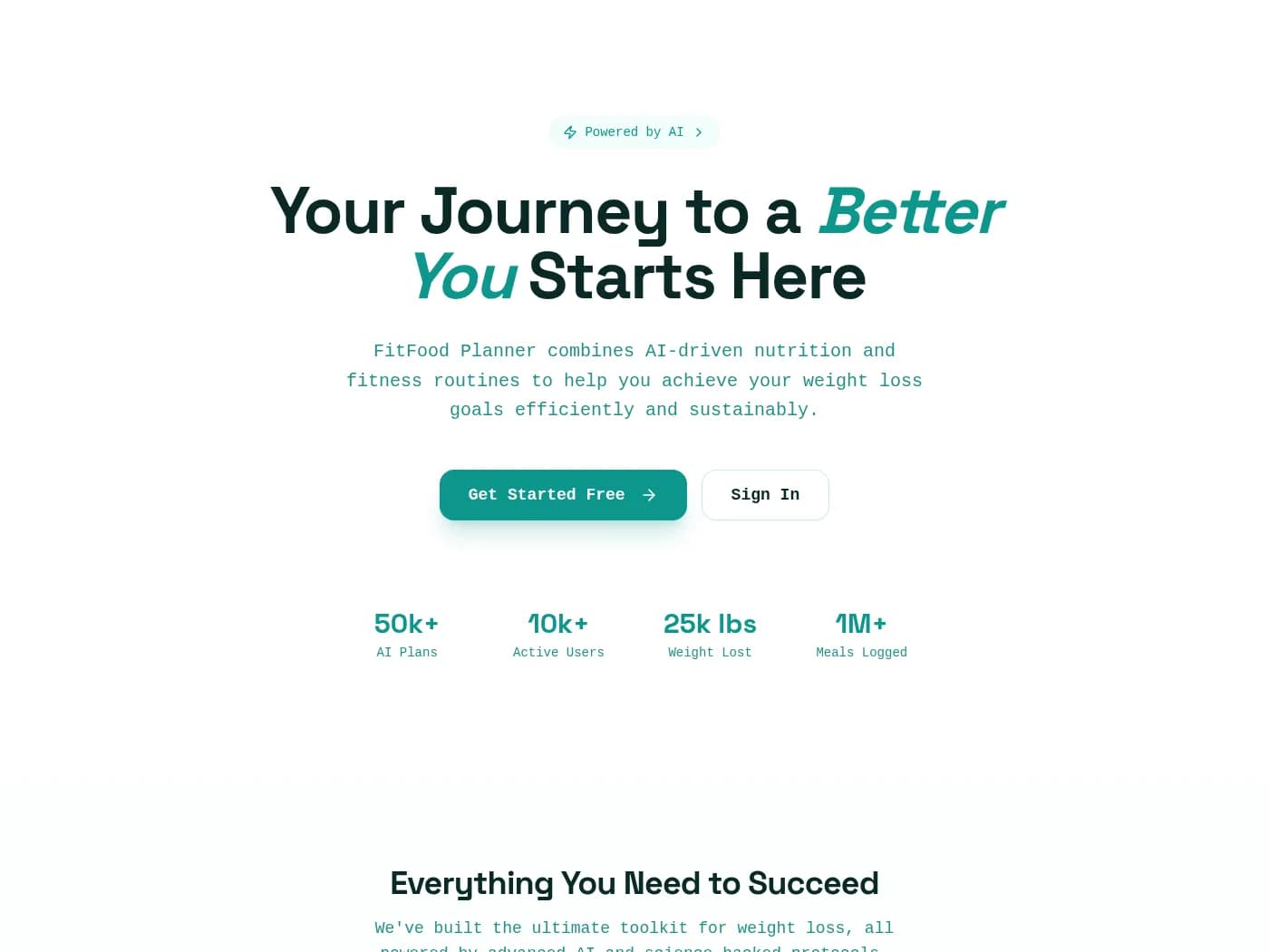 FitFood Planner