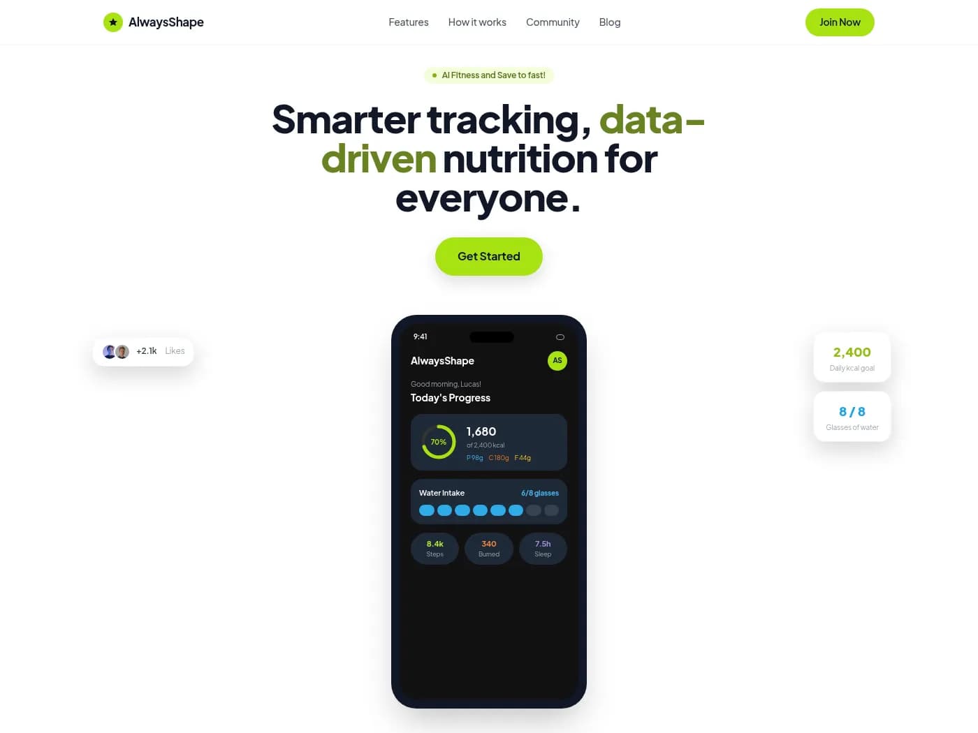 ShapeTrack Landing Page