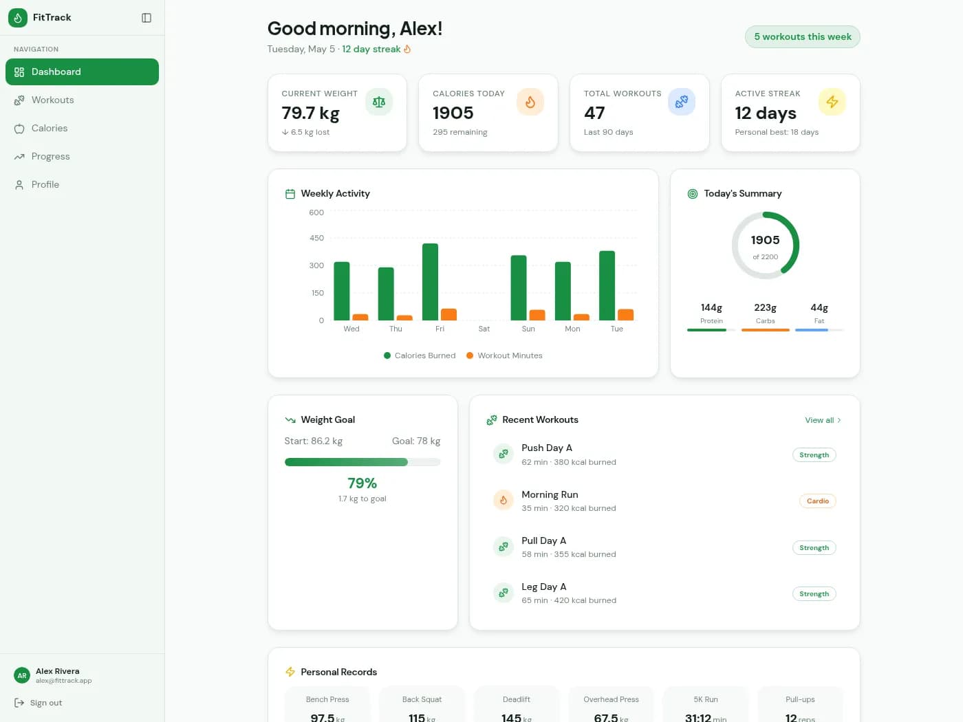 FitTrack Demo Web
