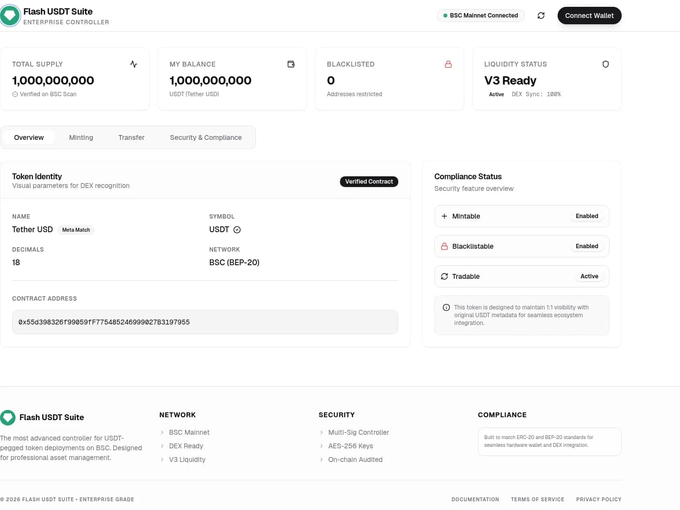 Flash USDT Token Suite