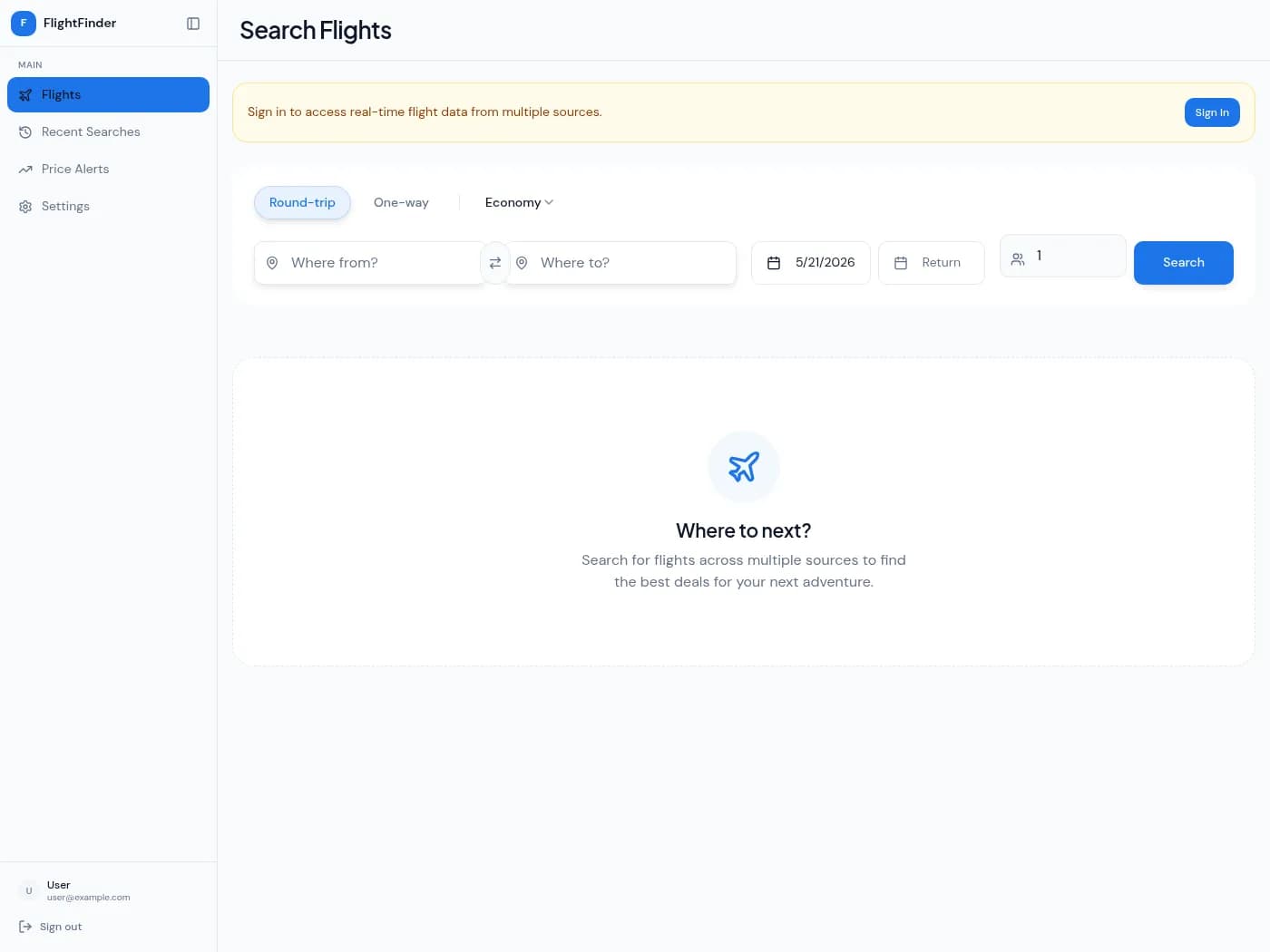 FlightFinder Aggregator