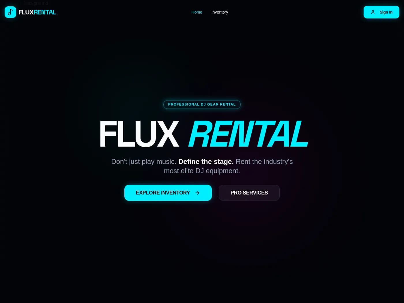 Flux Rental Website