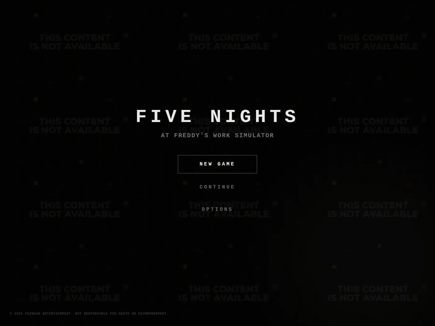 FNAF 1 Work Simulator