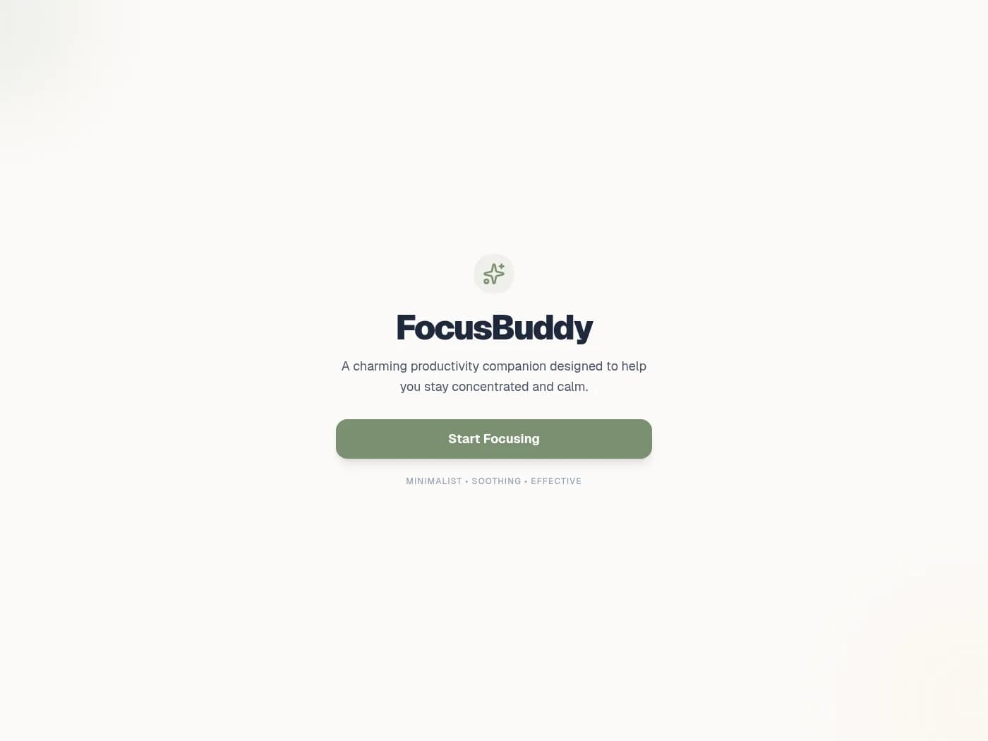 FocusBuddy Minimal App