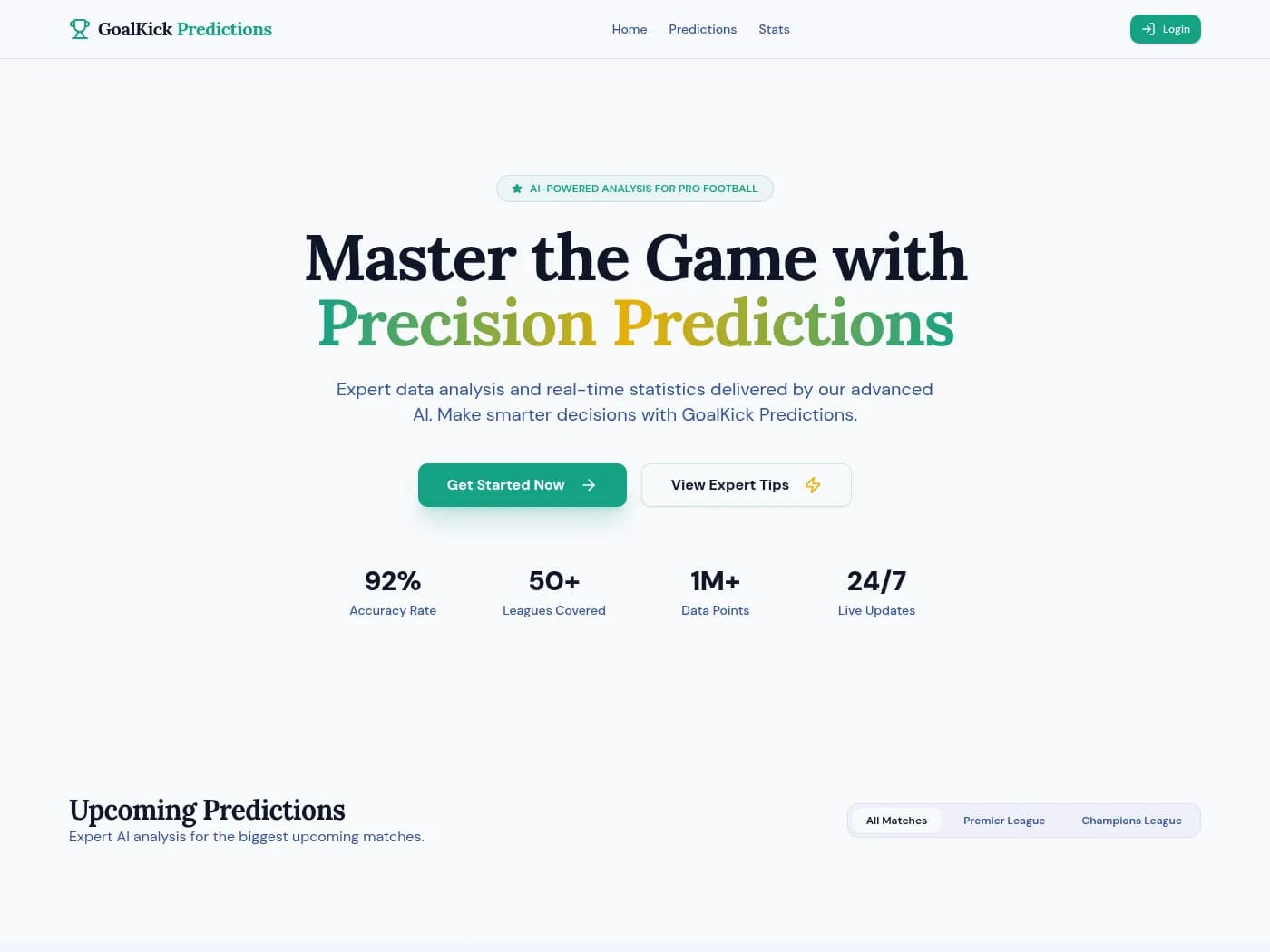 GoalKick Predictions