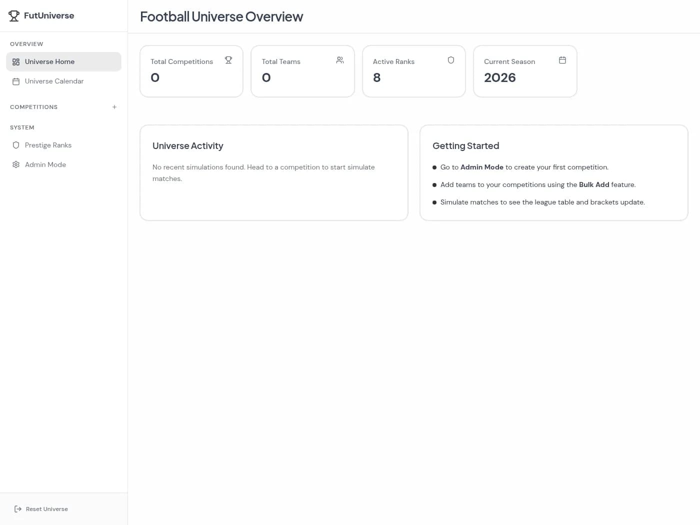 Custom Football Universe