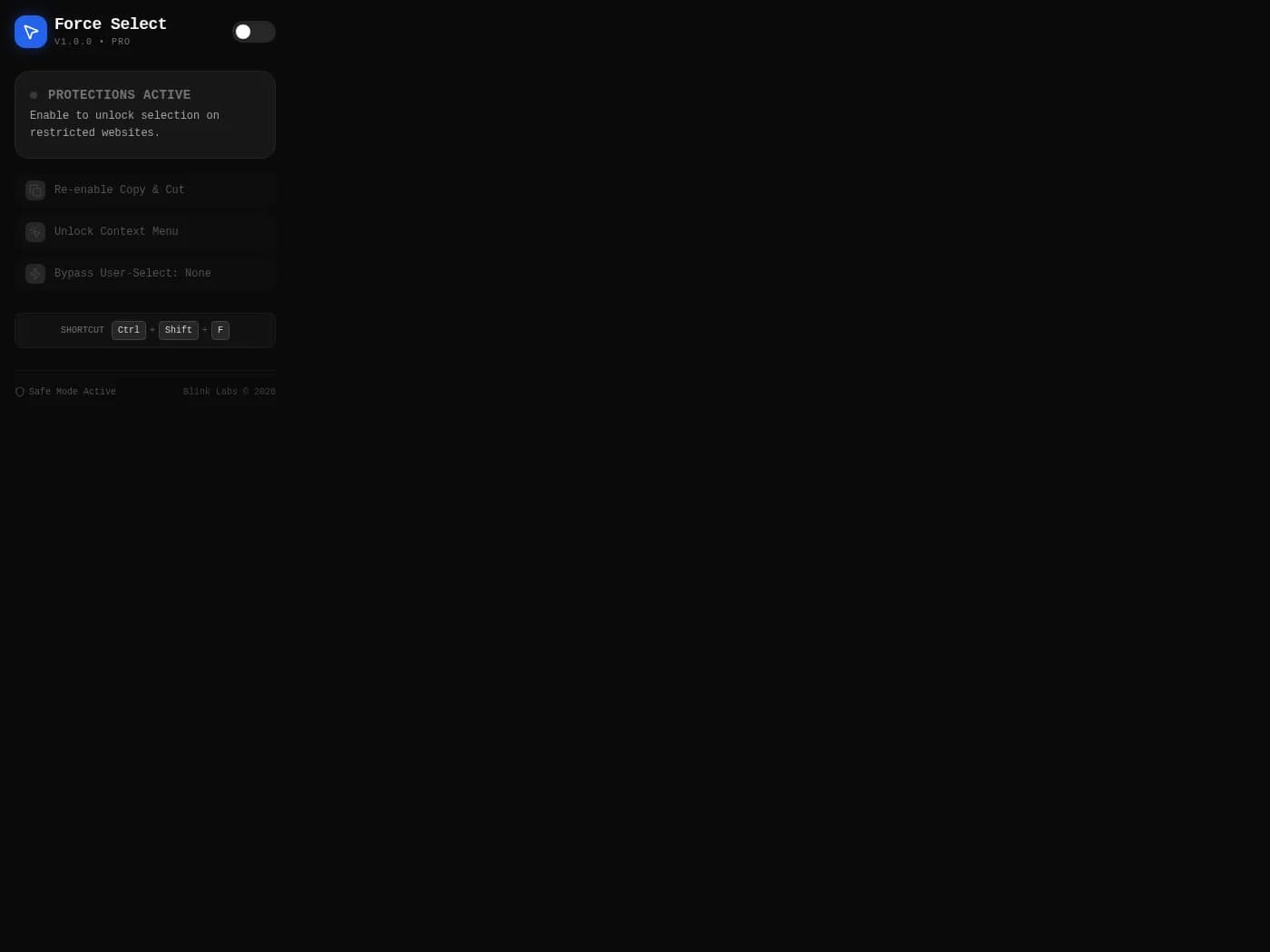 Force Select Extension