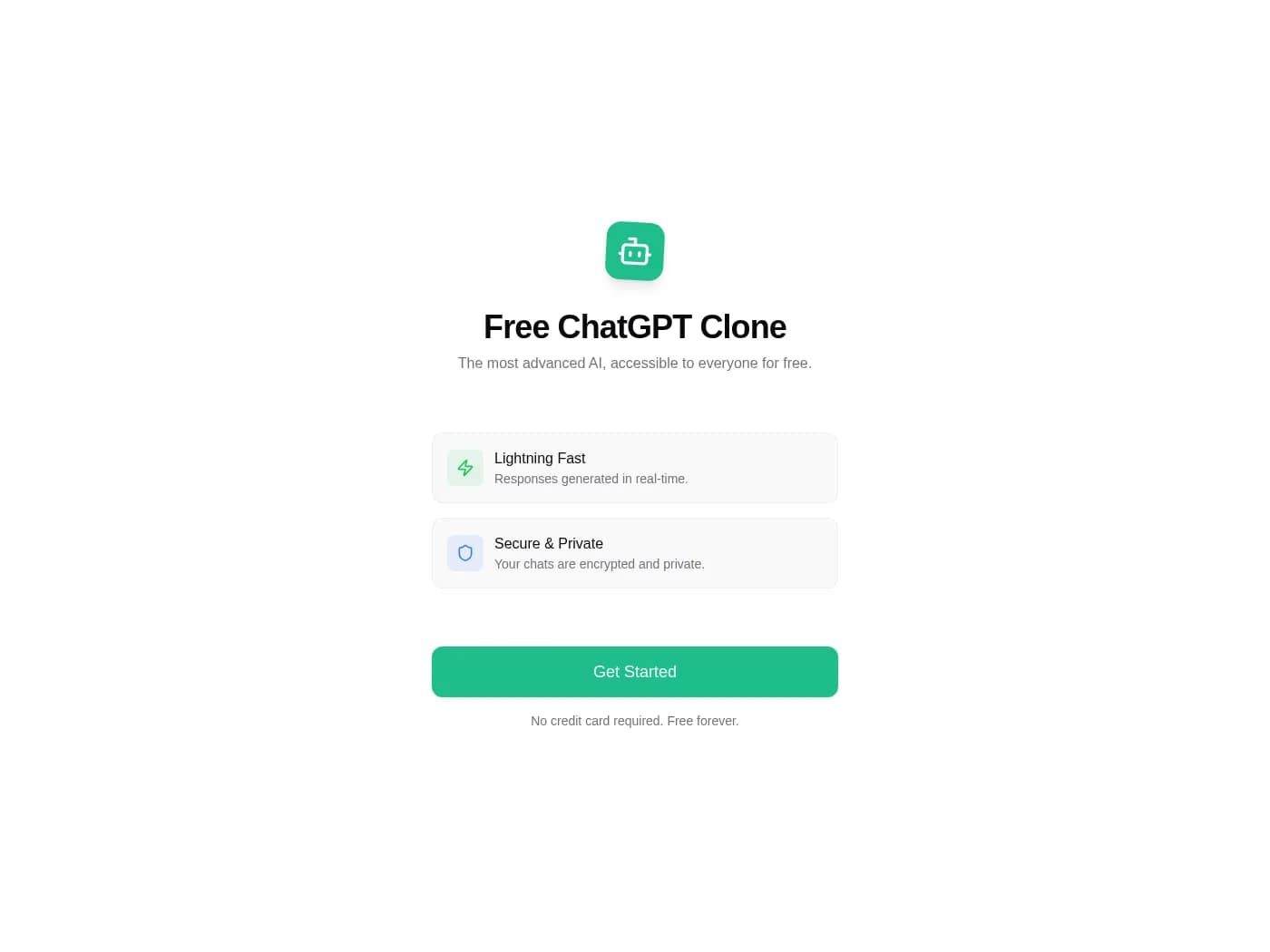 Free ChatGPT Clone