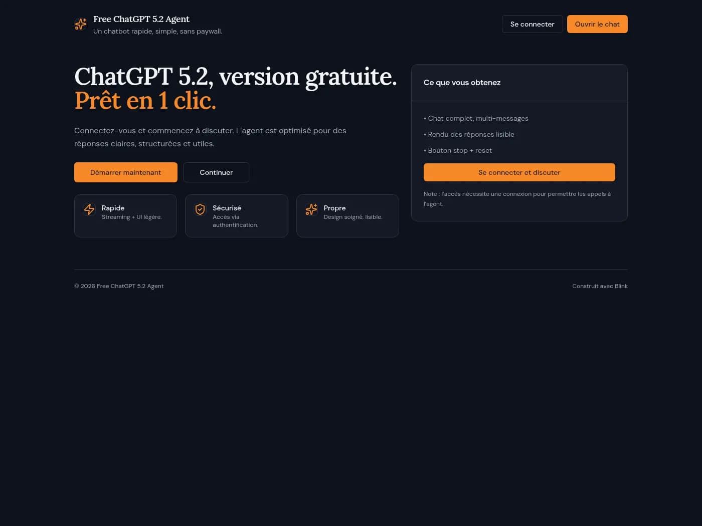 Free ChatGPT 5.2 Agent