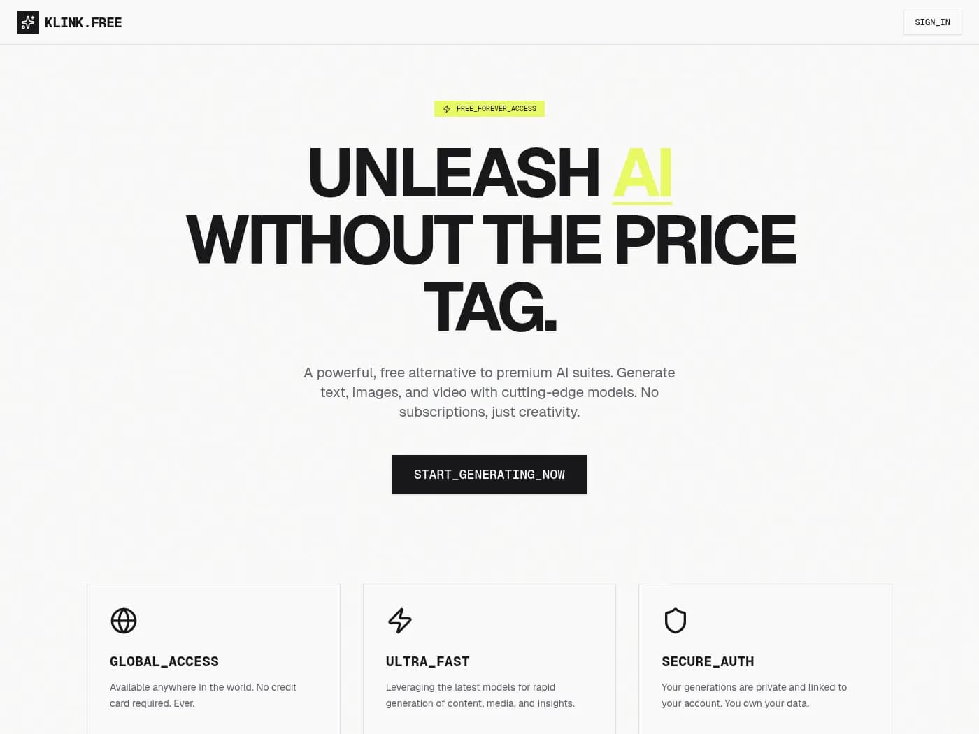 Klink AI Alternative Free