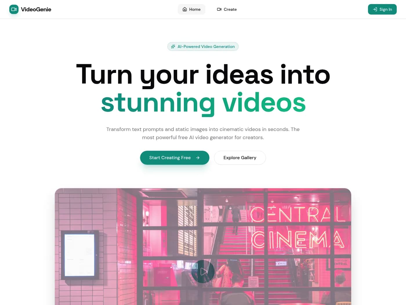 Free VideoGenie