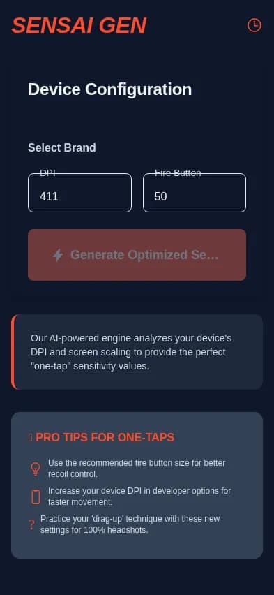 FreeFire Sensai Generator