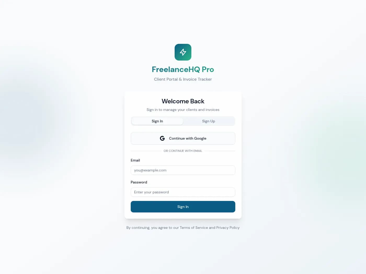 FreelanceHQ Pro Portal